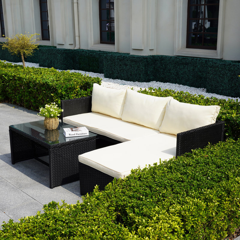 3 piece rattan corner sofa store